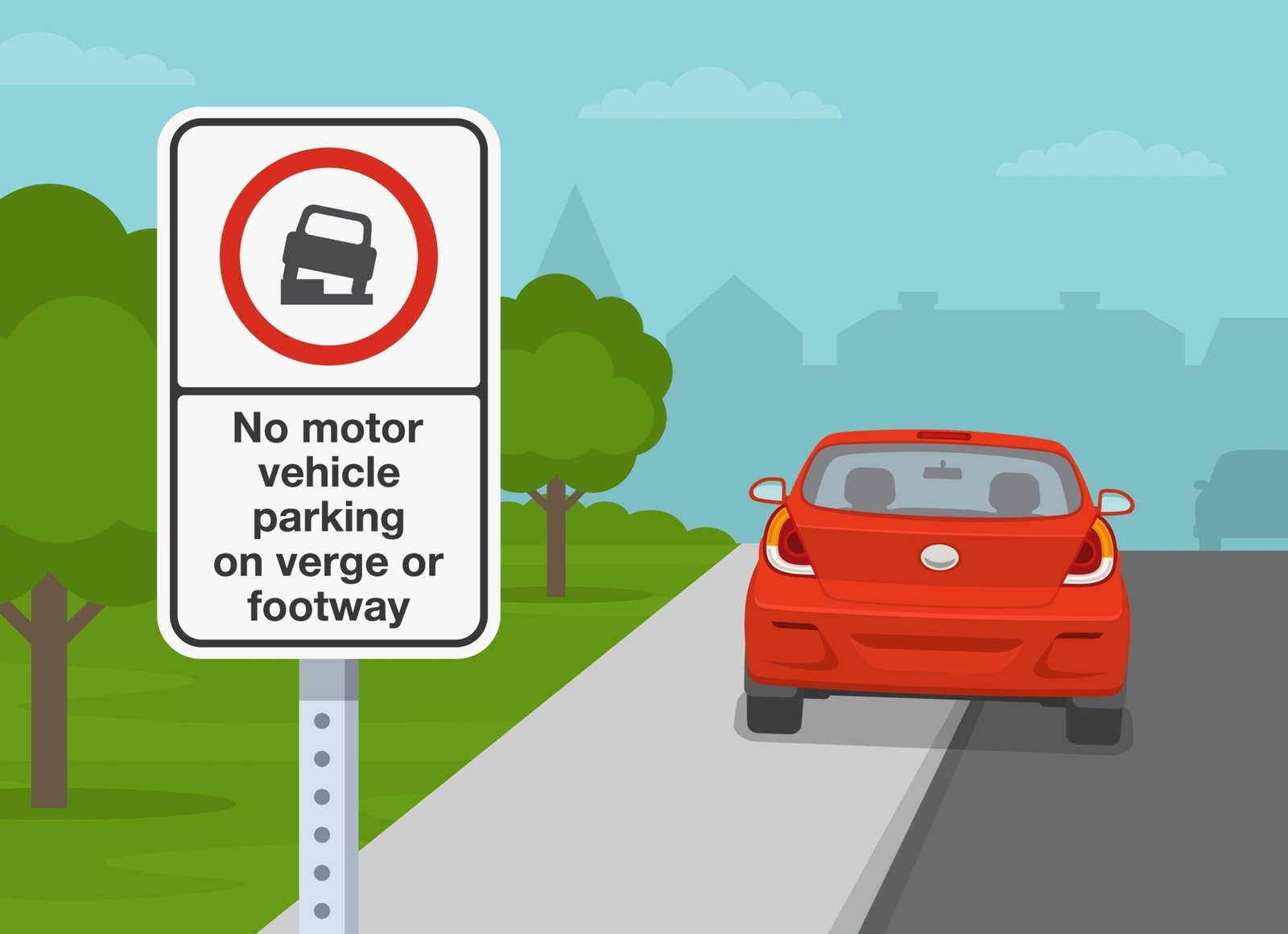 Parking on Verge or Footpath | UK Driving Theory Guide